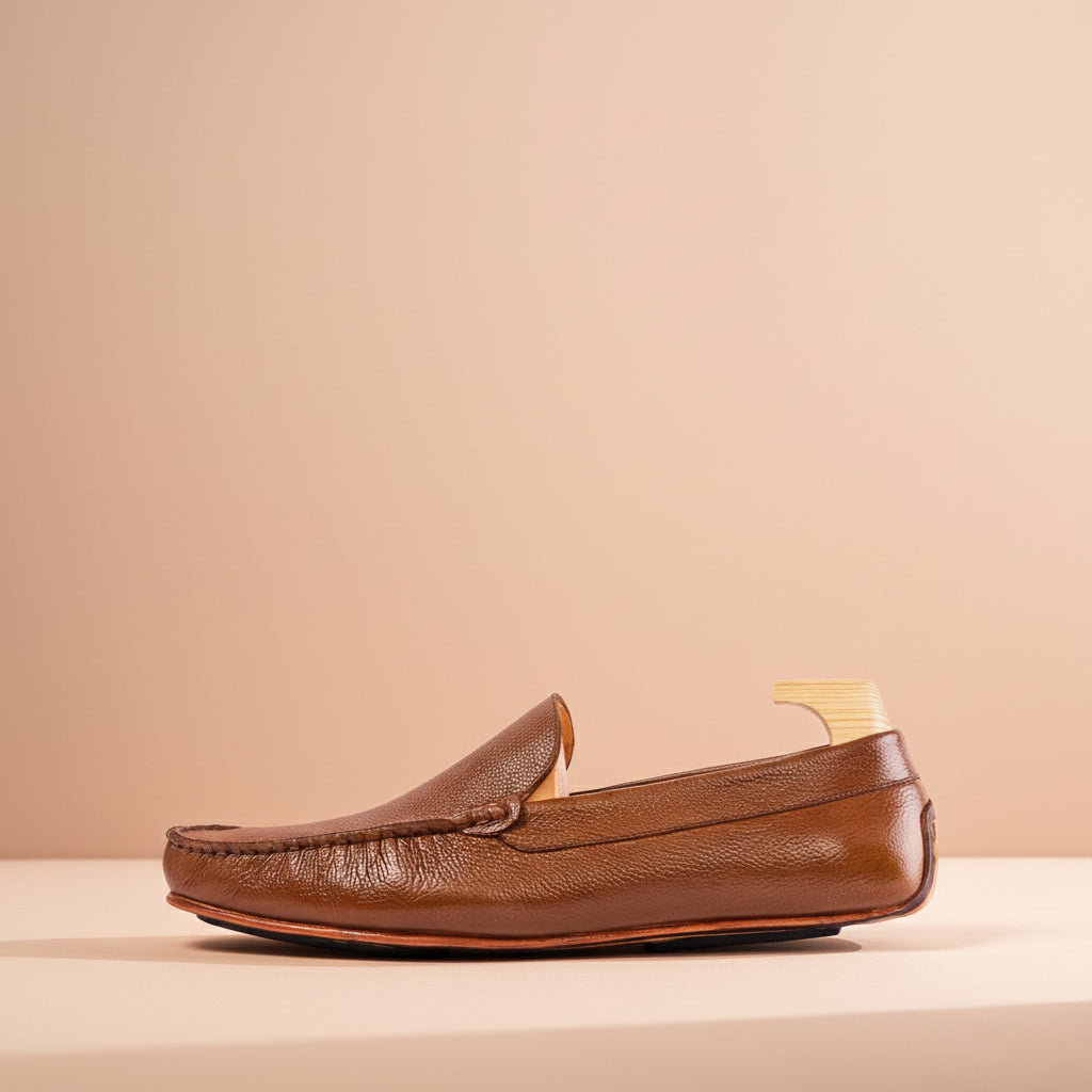 Domo Tan Milled Driving Shoes – whitemuds